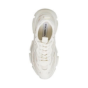 Steve Madden Women's Possession Sneaker, White, 8