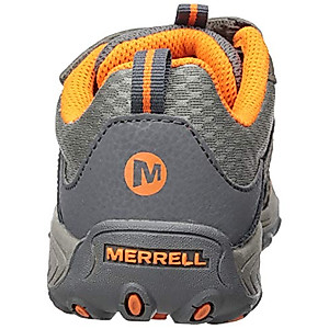Merrell unisex child Trail Chaser Hiking Sneaker, Gunsmoke/Orange, 4 Big Kid US