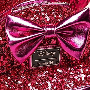 Loungefly Disney Minnie Mouse Magenta Sequin Women's Backpack One Size