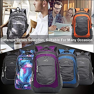 ProEtrade Extra Large Backpack Bookbag for College Travel Laptop Business Hiking Backpack Fit Laptop Up to 17 Inch Sturdy Multi Compartment Gifts for Men Women Night Light Reflective (Light Red)