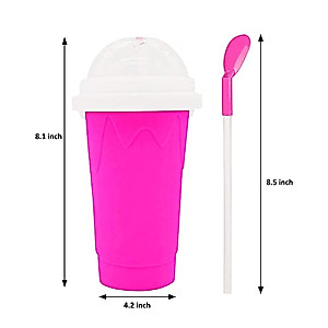 Benlight Slushy Cup | Travel Portable Instant Slushie Maker Cup Double Layer | TIK TOK Quick Frozen Magic Squeeze Cup | Homemade Milk Shake Coca Cola Ice Maker | Slushy Maker Cup for Kids & Family