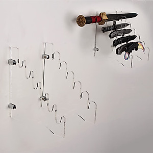 Knife Rack Wall Mount Knife Rack Knife Storage Rack Acrylic Knife Rack Display Stand For Survival Tactical Outdoors (Transparent)