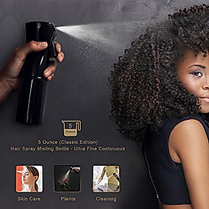 BESTOOL Detangling Brush for Curly Hair 3 pcs Set with Detangler Brush, Spray Bottle, Silicone Shampoo Brush - Great for Natural Curly, Thick, All Wet or Dry Hair (Black)