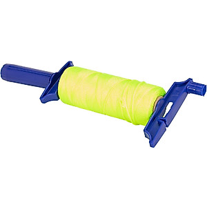 Marshalltown Mason's Line Winder, with Handle and 500FT Yellow Braided Line, Refillable, Made in The USA, LWML339