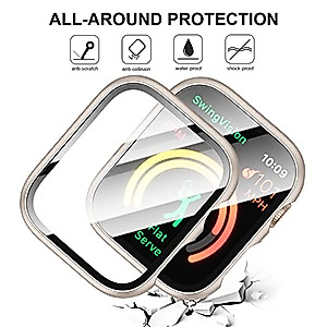 10 Pack Case for Apple Watch SE 2022/SE/Series 6/5/4 40mm with Tempered Glass Screen Protector, Colaxuyi Hard PC Case Anti-Scratch Cover Bumper for iwatch SE/6/5/4 40mm Accessories Starlight