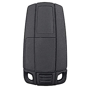 Olivine Auto Remote Key Shell for BMW 1 3 5 6 7 Series E90 E92 E93 Replacement 3 Button Smart Car Key Case Cover, Black