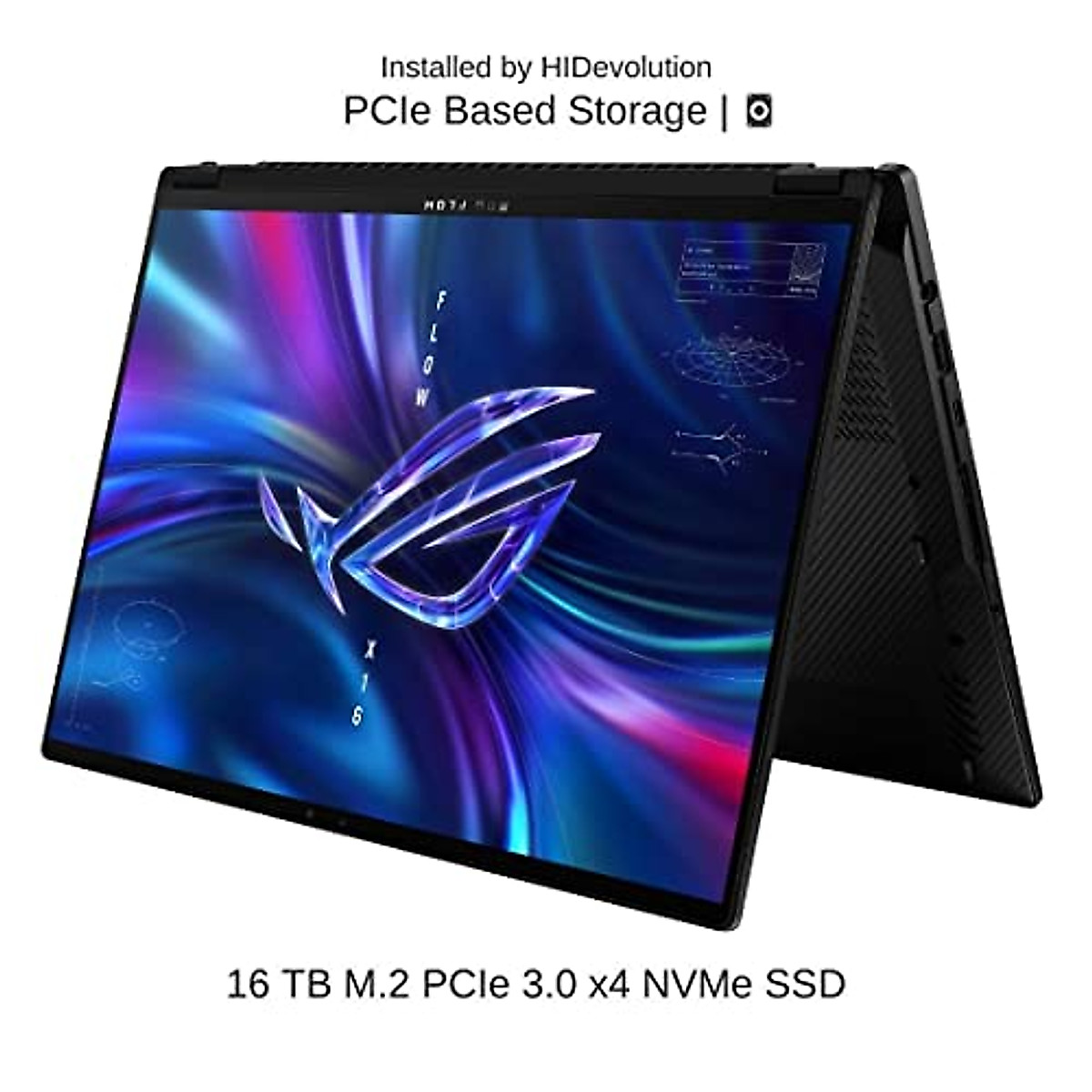 HIDevolution ASUS ROG X16 GV601RM 16" WQXGA 165Hz Touch, 3.3 GHz Ryzen 9 6900HS, RTX 3060, 16 GB 4800MHz RAM, 16 TB PCIe SSD