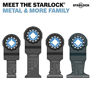 BOSCH OSL002CH 2-Piece Mixed Set 3/4 In. & 1-3/4 In. Starlock Oscillating Multi Tool Metal & More Carbide Extreme Plunge Cut Blades for Cutting Iron Bar, Metal, Wood with Nails, Drywall and Tile