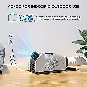 Portable Air Conditioner for Camping, Camping Air Conditioner, Tent Air Conditioner, 3 Wind Speeds, Low Noise and Low Power Consumption, for Outdoor Indoor