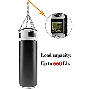 SFEEXUN Hanging Chair Chain with Carabiners, Heavy Duty 660LBS Capacity Stainless Steel Hanging Kits for Punching Bags Hammocks (Silver, 24)