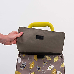 Sabichi Lemongrass 2 Wheel Shopping Trolley - 40L, Lightweight, Easy to Use, with Thermal Insulation Liner - Ergonomic Grip Handle - Steel Frame