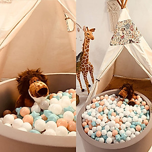 Ball Pit Balls Play Balls for Babies, Small Balls Stars for Kids Playpen Plastic Balls for Babies Ball Pool Puppy Playballs, Orage Pink Green White