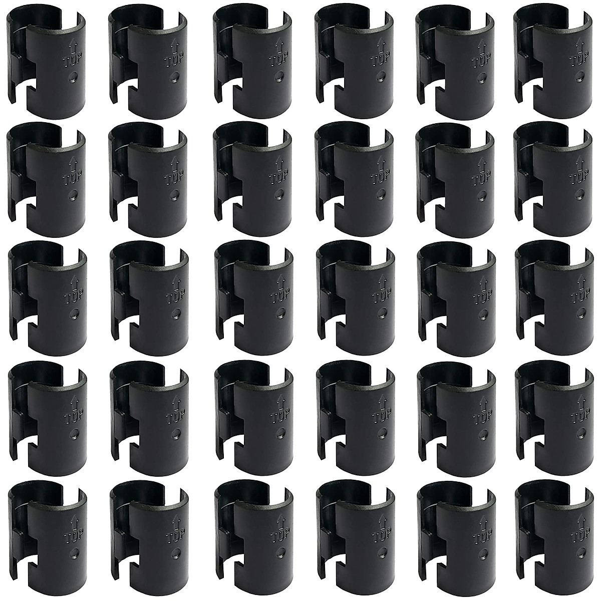 Wire Shelf Clips Shelving Sleeves - 60 Pack Shelf Lock Clips for 1" Post- Shelving Sleeves Replacements for Wire Shelving System