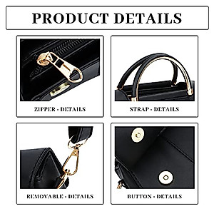 KUANG! Fashion Handbags Purses for Women Top Handle Satchel PU Leather Shoulder Bags Small Tote Bag