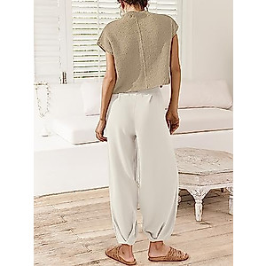 Caracilia Womens Two 2 Piece Outfits Lounge Sets 2023 Casual Fall Summer Fashion Matching Sweater Set Classy Comfy Sweatsuit Casual Cozy Knit Loungewear Set Airport Clothes ClothingC95A3qiankaqi-S