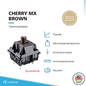 Bundle of 90 Cherry MX Brown Switches for Mechanical Gaming Keyboards & Ranked Premium CNC Machined Switch Opener