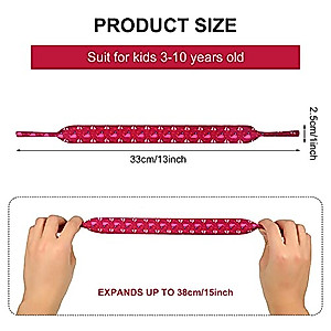 6 Pieces Kids Eyeglass Strap Nonslip Neoprene Glasses Holder Sunglasses Lanyard Eye Glasses Cord Holder Neck Strap Sports Safety Retainer for Boys Girls (Wild Animals, Green, Blue, Pink Princess)