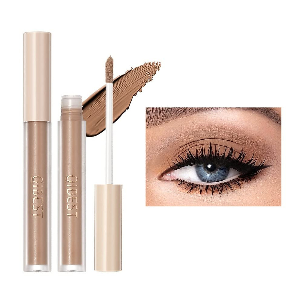 ONarisae Matte Eyeshadow liquid Long Lasting High-pigmented Eye shadow Gel Eye Makeup (Matte Brown)