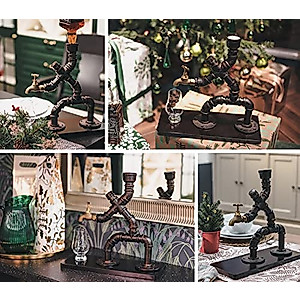 Steampunk Alcohol Holder For Whiskey-Industrial Personalized Bar Stand For 1bottle In Room Liquor Dispenser-Man Cave Decor