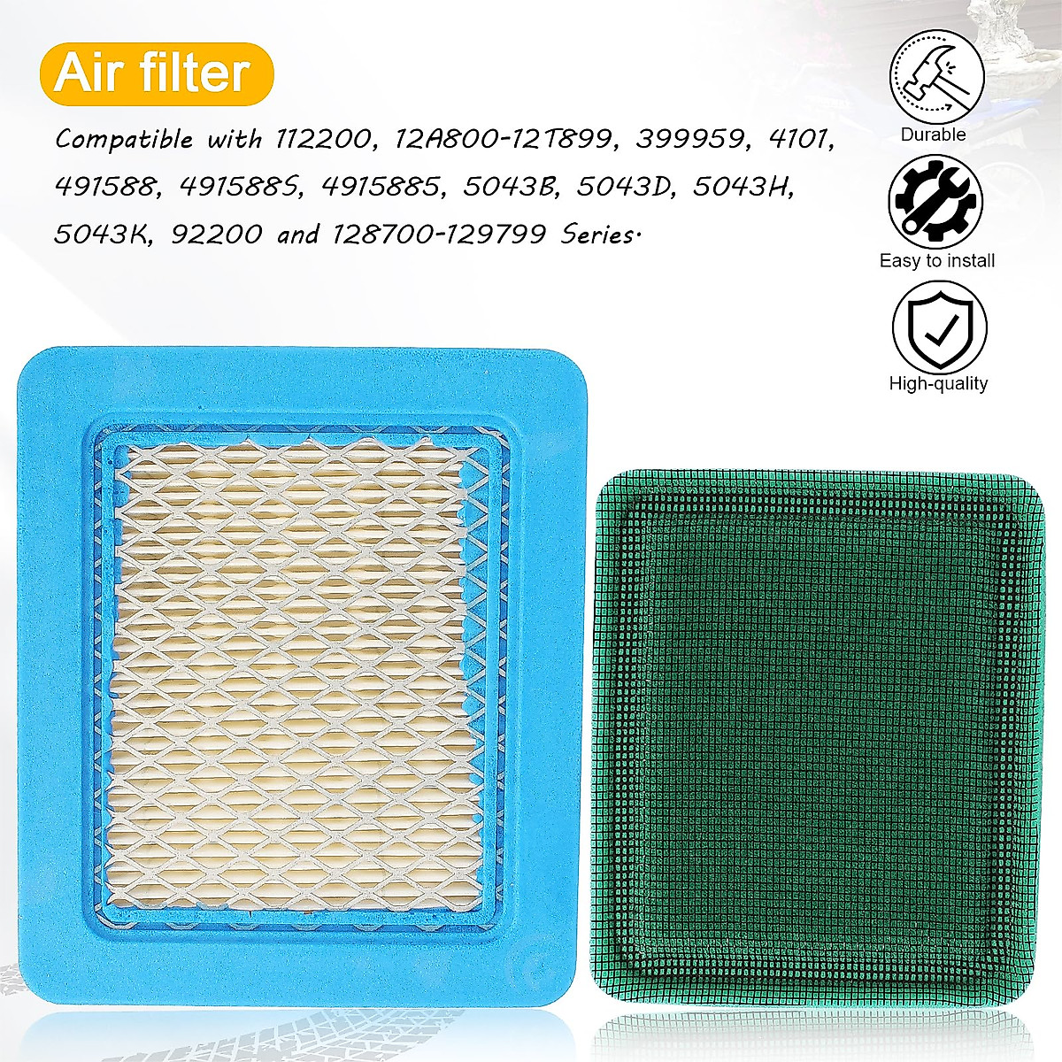 QAZAKY 491588S Filter for 4915885 399959 4915886 4915889 494245 491435 493537 5043K 5043KB 5043D 5043C 5043B 625e 675ex 725ex Engine 12A800-12T899 12A800-92200 128700-129799