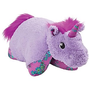 Pillow Pets Colorful Lavender Unicorn, 18" Stuffed Animal Plush Toy
