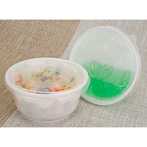 Golden Apple Meal prep containers 24oz-15sets [700ml] - Reusable Plastic Containers with Lids -BPA Free- Disposable Meal Prep Bowls - Microwavable, Freezer and Dishwasher Safe - Lunch Containers…