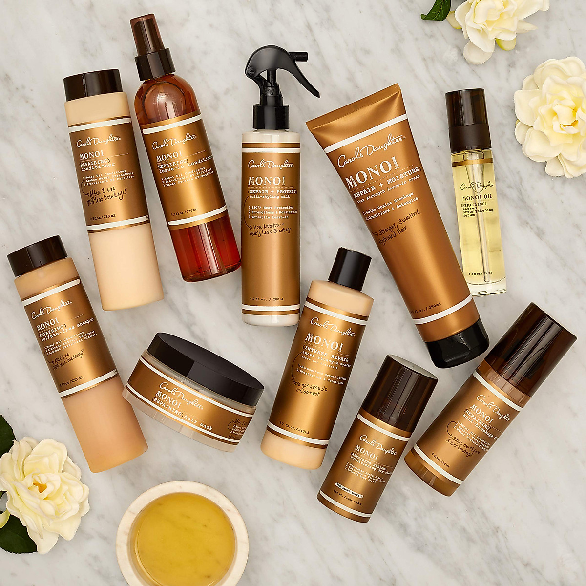 Carol’s Daughter Monoi Repairing Conditioner with Monoi Oil, Bamboo Water and Pro Vitamin B5 for Strength and Less Breakage, 8.5 fl oz