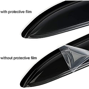 Smoke Tinted Tape-On Side Window Visor Deflectors Rain Guards for Honda Civic Sedan 2022 - 2023 Lx Ex Si Hpt Sport Touring