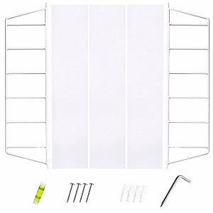 BOLUO White Wall Shelf - Garage Storage System Shelves Modern Bathroom Decor Bedroom Living Room Kitchen 24 inches Long (610-W)