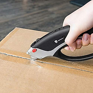 ORIENTOOLS Utility Knife Box Cutter, 2 Sets Retractable Auto-Lock Razor Knife with 5 Extra Sharp Blades and Snap Knife Combo, Non-Slip Handle Ergonomic