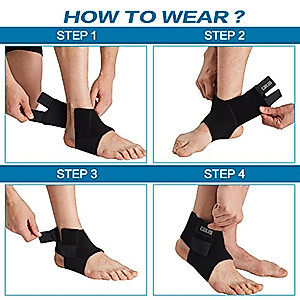 Cotill Ankle Support for Men and Women - Neoprene Breathable Adjustable Ankle Brace Sprain for Running, Basketball (Medium) …