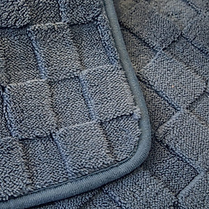 JeogYong Non Slip Bay Window Cushion Pad, Ultra Soft and Plush Window Seat Cushions Indoor Bedroom Living Room Home Decor Plaid Bench Cushion Covers for Indoor Bay Window Seating Area, Dark Blue