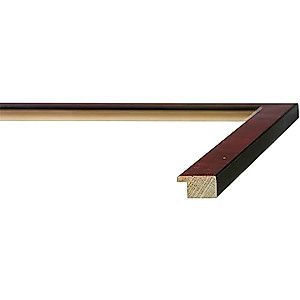 8" x 10" Red 1" Burlwood Wood Picture Frame - 100% Natural Wood & High Definition Glass, Used Vertically or Horizontally for Tabletop Display Contemporary Style Frame