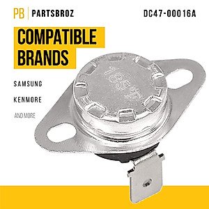 PartsBroz Dc47-00016a Thermal Samsung Dryer Dv218aew/xaa Dv40j3000ew/a2 Dv42h5200ep/a3 Dv42h5200ew/a3 Dv45h7000ew/a2 Dv210aew/xaa Dv219aew/xaa Dv220aew/xaa Dv365etbgwr/a3 Dv419aew/xaa Dv42h5000ew/a3