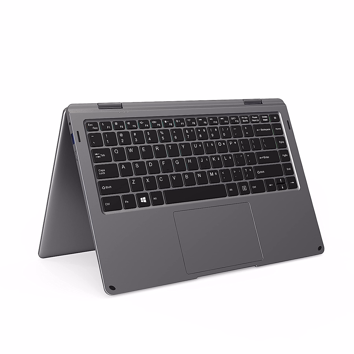 HYUNDAI HY HyFlip 13.3 inch Touch Screen Laptop, Intel Apollo Lake Celeron N3350, 4GB RAM, 64GB eMMC, Windows 10 Home S, MicroSD Slot, 13.3" 1920x1080 FHD Display, WiFi & Bluetooth Space Grey, 5000mAh