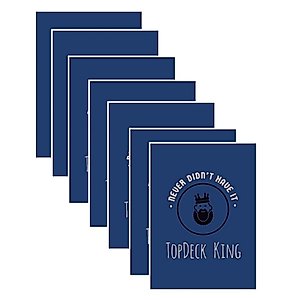 KeenClover Trading Card Sleeves 100 Pack Matte Standard Size, Strong and Thick (Top Deck King, Never Didn't Have It), 66mm x 91mm