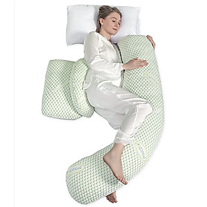 Oternal Pregnancy Pillows for Sleeping, Multipurpose Cuddle Pillow Pregnancy Must Haves, Ultra Soft Comfortable Maternity Pillow for Abdomen, Leg, Hip Support