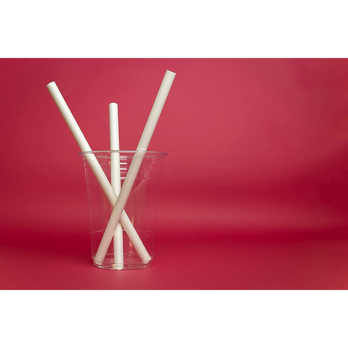 Kingseal Disposable Paper Drinking Straws, Unwrapped, WHITE, 7.75 Inch Length x 8mm Diameter, Giant" Size, White, Biodegradable, Earth Friendly, Bulk Pack - 1 Box of 350 Straws