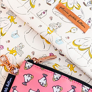 Petunia Pickle Bottom | Double Baby Bottle Holder | Disney's Beauty and The Beast | Baby Bottle Cooler Insulated & Reusable | Disney Perfect Beauty and The Beast Gifts - Cheerful Chip | Disney Baby