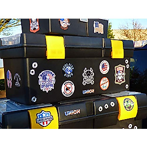 Large Union Hard Hat Stickers | 100% Quality Waterproof Vinyl | Funny Hardhat, Toolbox, Oilfield, Organize, Union, Roughneck, Welder, Construction, Patriotic, American Flag!