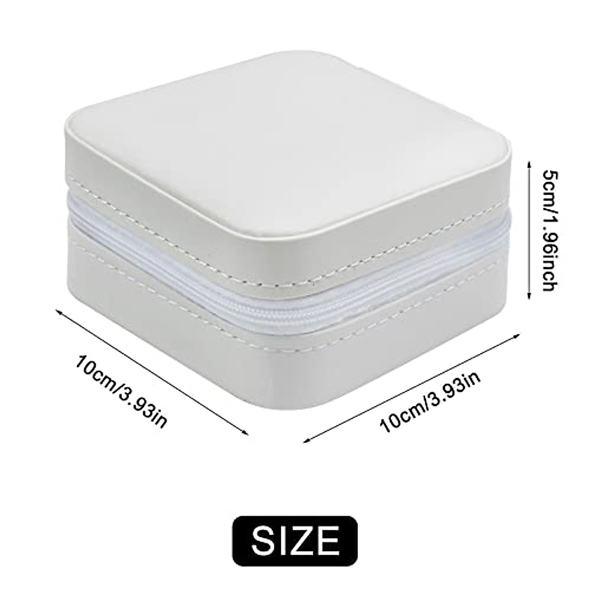 SIMIEEK Personalized Birth Flower Travel Jewelry Box Case for Women Leater Custom Name Birth Flower Jewelry Box for Teen Girls Gift