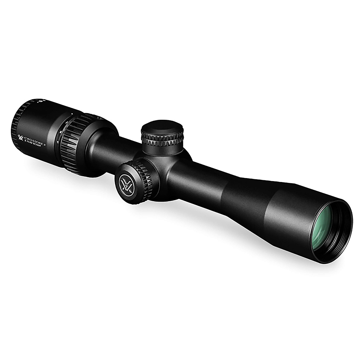 Vortex Optics Crossfire II 2-7x32 Scout, Second Focal Plane, 1-inch Tube Riflescope - V-Plex Reticle