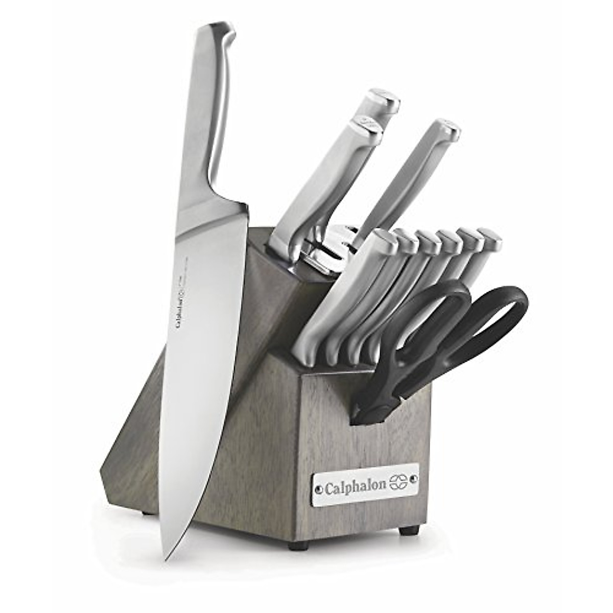Calphalon 2017943 Stainless Steel 12 Piece Cutlery Block Set, Silver