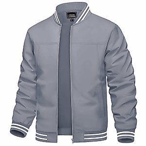 TACVASEN Men's Spring Jackets Lightweight Men Jackets Casual Light Windbreaker Jackets For Men Casual Summer Casual Jackets Track Jacket