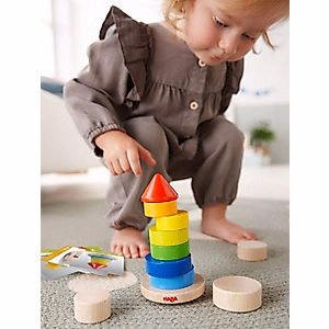 HABA Wooden Wobbly Tower Stacking Game (Made in Germany)