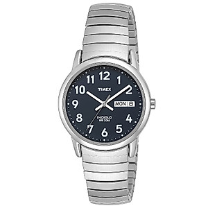 Timex Men's T20031 Easy Reader 35mm Silver-Tone Stainless Steel Expansion Band Watch