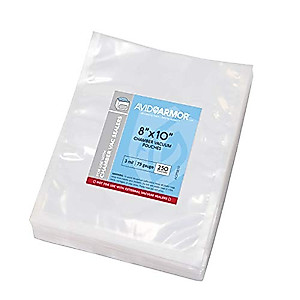 Avid Armor – Chamber Machine Pouches, Pre-Cut Chamber Vacuum Sealer Bags, Heavy Duty Seal Pouch, BPA-Free Chamber Sealer, 8 x 10 inches, Pack of 250 Vacuum Chamber Pouches