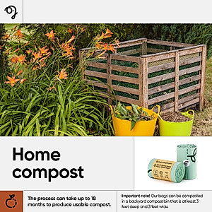 Green Elephant Compost Bags Small-Compostable Trash Bags,Small Biodegradable Trash Bags,Compostable Bags for Kitchen Compost Bin,1.6 Gallon Biodegradable Bags,BPI Certified Compostable Bag (2 Pack)