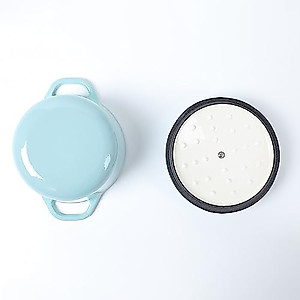 HAWOK Enameled Cast Iron Dutch Oven 1.5-Quart Green