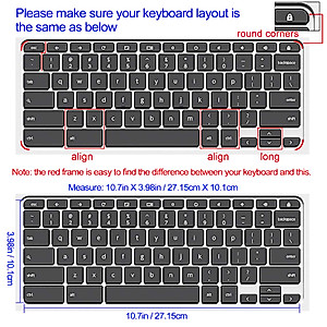 Silicon Keyboard Cover for 11.6" Lenovo Chromebook C330 C340, Flex 11, 100e 300e 500e N20 N21 N22 N23, 14" N42 N42-20, Red Flower